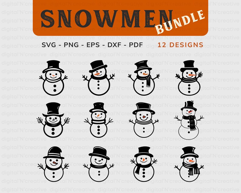 Snowman SVG Bundle Snowman SVG Christmas Svg Xmas Svg Decoration SVG ...