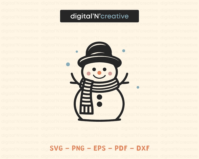 Christmas Snowman Silhouette SVG Files Snowman Cut Files Snowman Vector ...