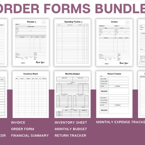 Editable Small Business Bundle. Printable Forms for Crafters. T-shirt ...