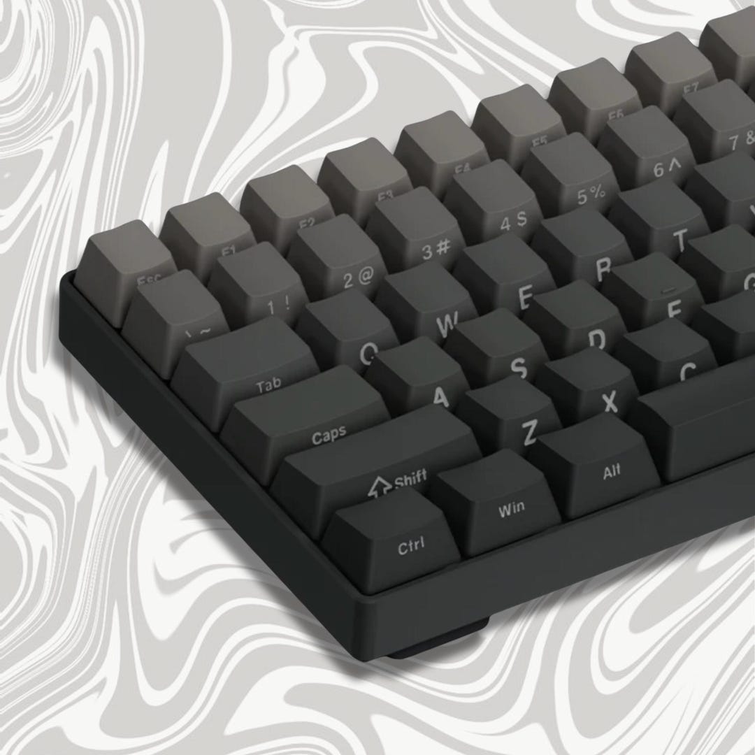 Gray Gradient Keycaps Custom Artisan Keycaps for Mechanical Keyboards ...