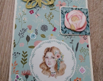 Carte, remerciement, merci, Printable, numérique, digital, coquelicot ...