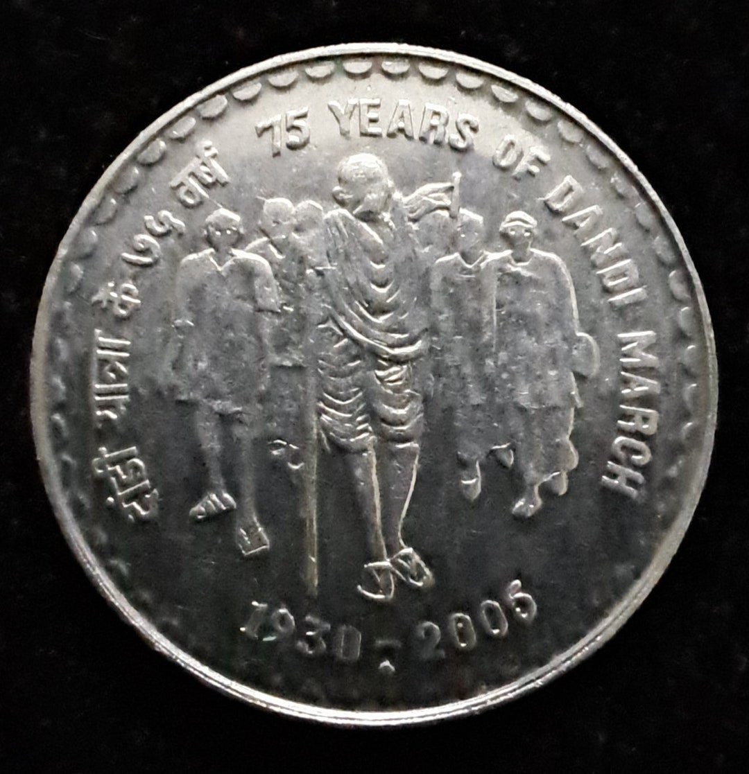5 Rupees Commemorative Coin Dandi Yatra Steel Coin FSS Coin, Good for ...