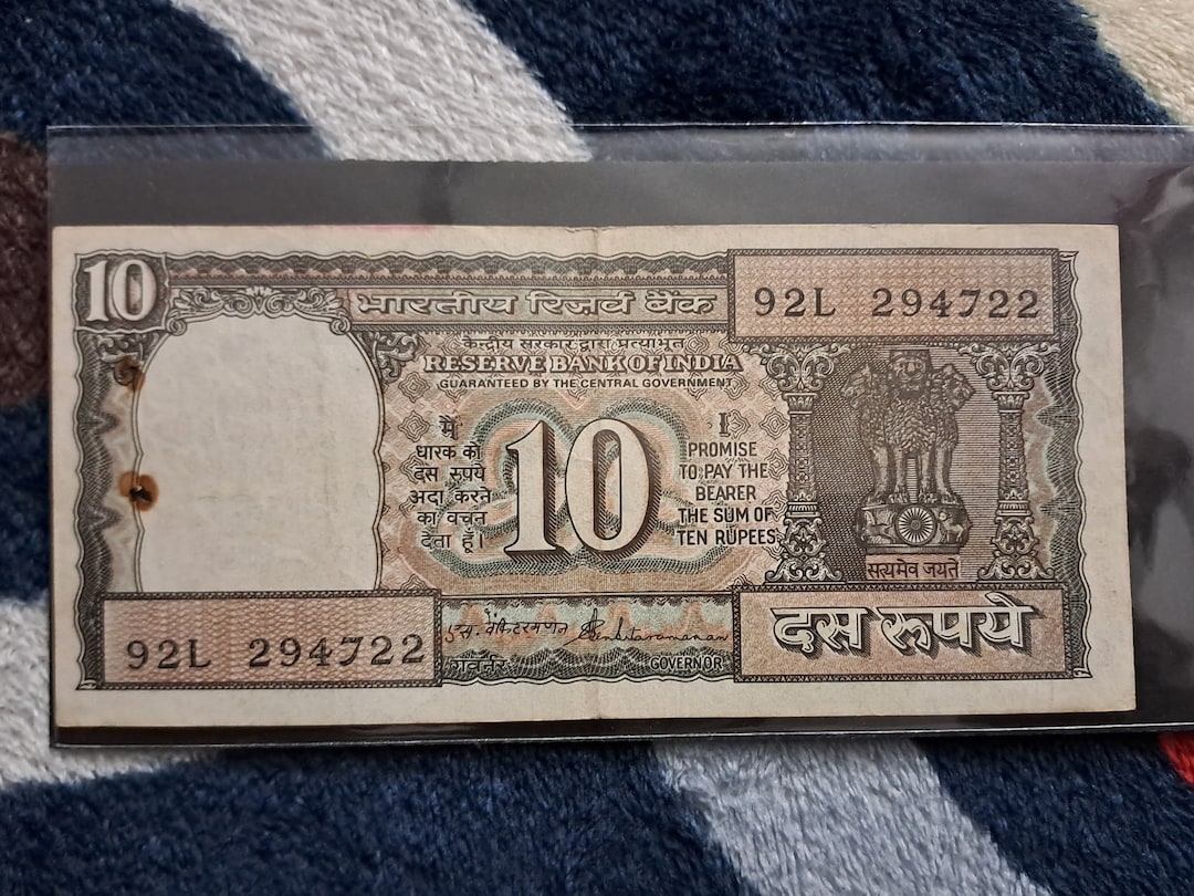 Buy 10 Rupees Old Note, Black Colour With Boat Back Side, Vintage Note ...