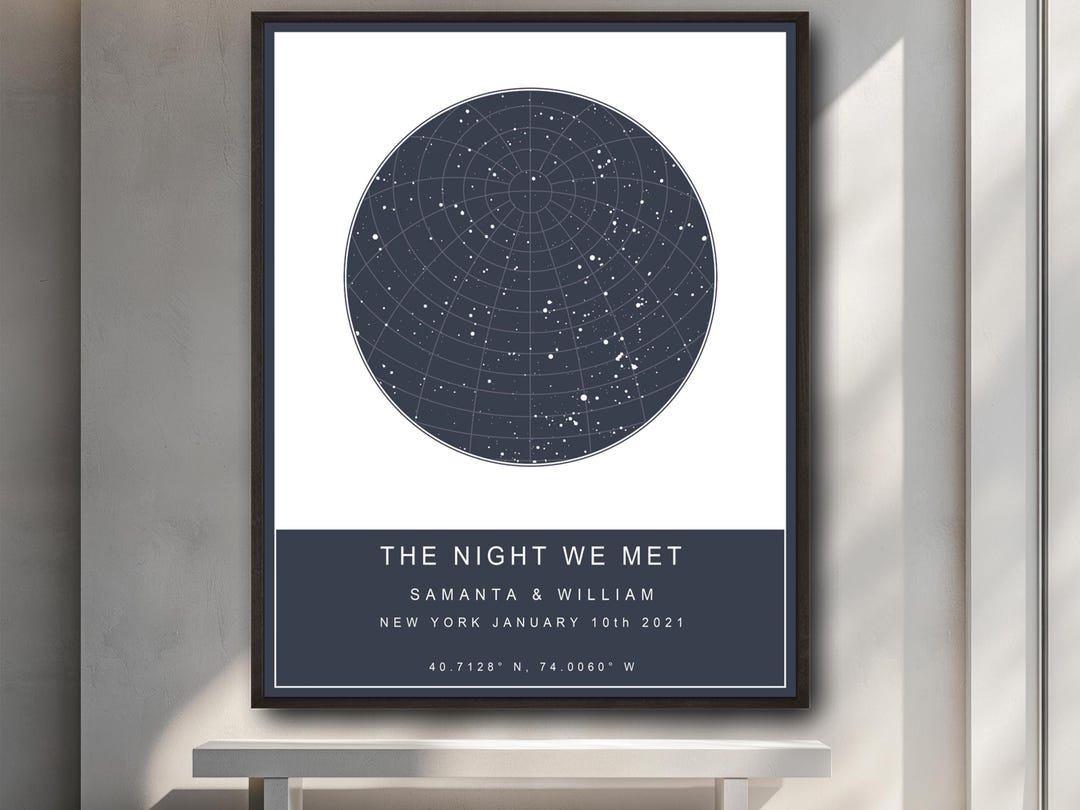Wedding Star Map, Custom Night Sky Print, Romantic Couple Gift ...