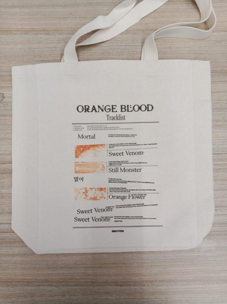 ENHYPEN Orange Blood Tote Bag - Etsy