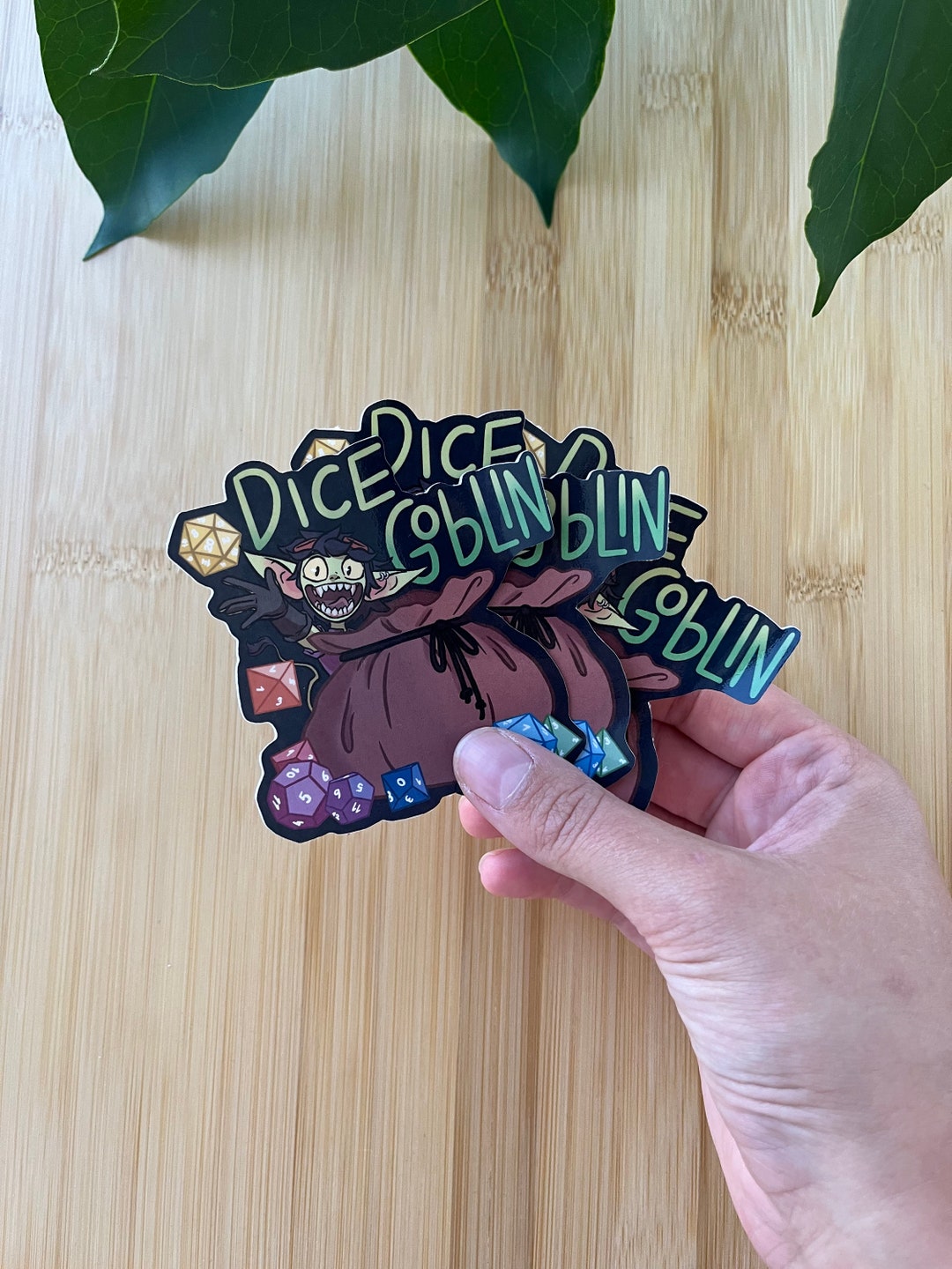 Dice Goblin | Dnd | Glossy Vinyl Sticker - Etsy