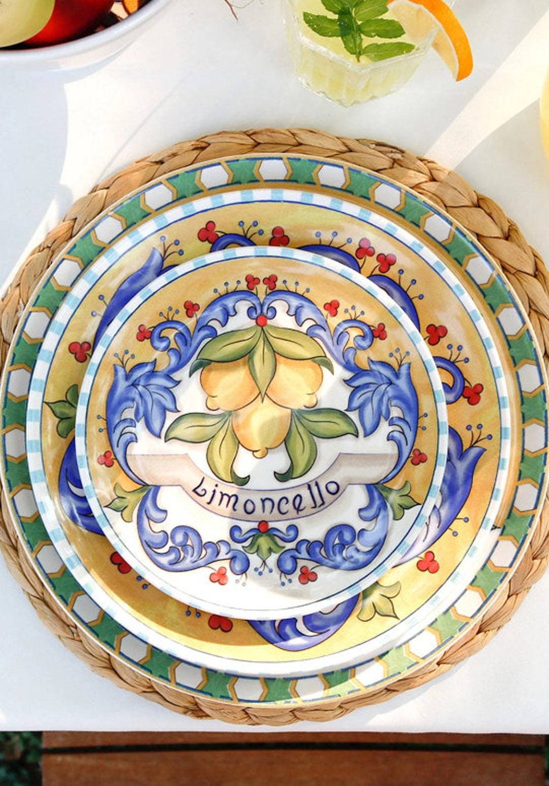Limoncello Plate Set of 6 Person, Plates for Dessert,salad,appetizer ...