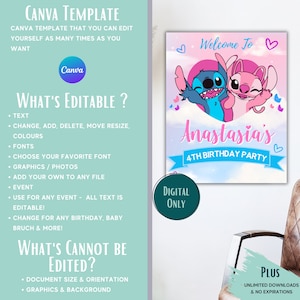 Stitch Thank You Card | Welcome Sign | Instant Download | Welcome Cross ...