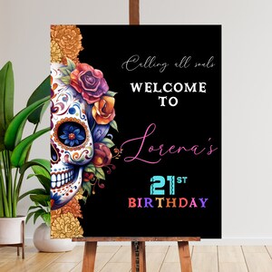 Day of the Dead Welcome Sign | Dia De Los Muertos Welcome Sign | Mexico ...