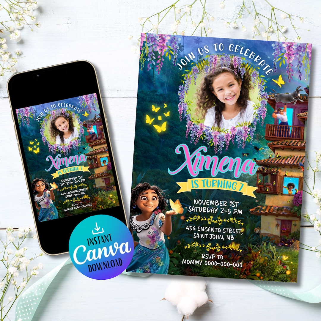 Editable Encanto Birthday Invitation: Printable Party Evite (digital ...
