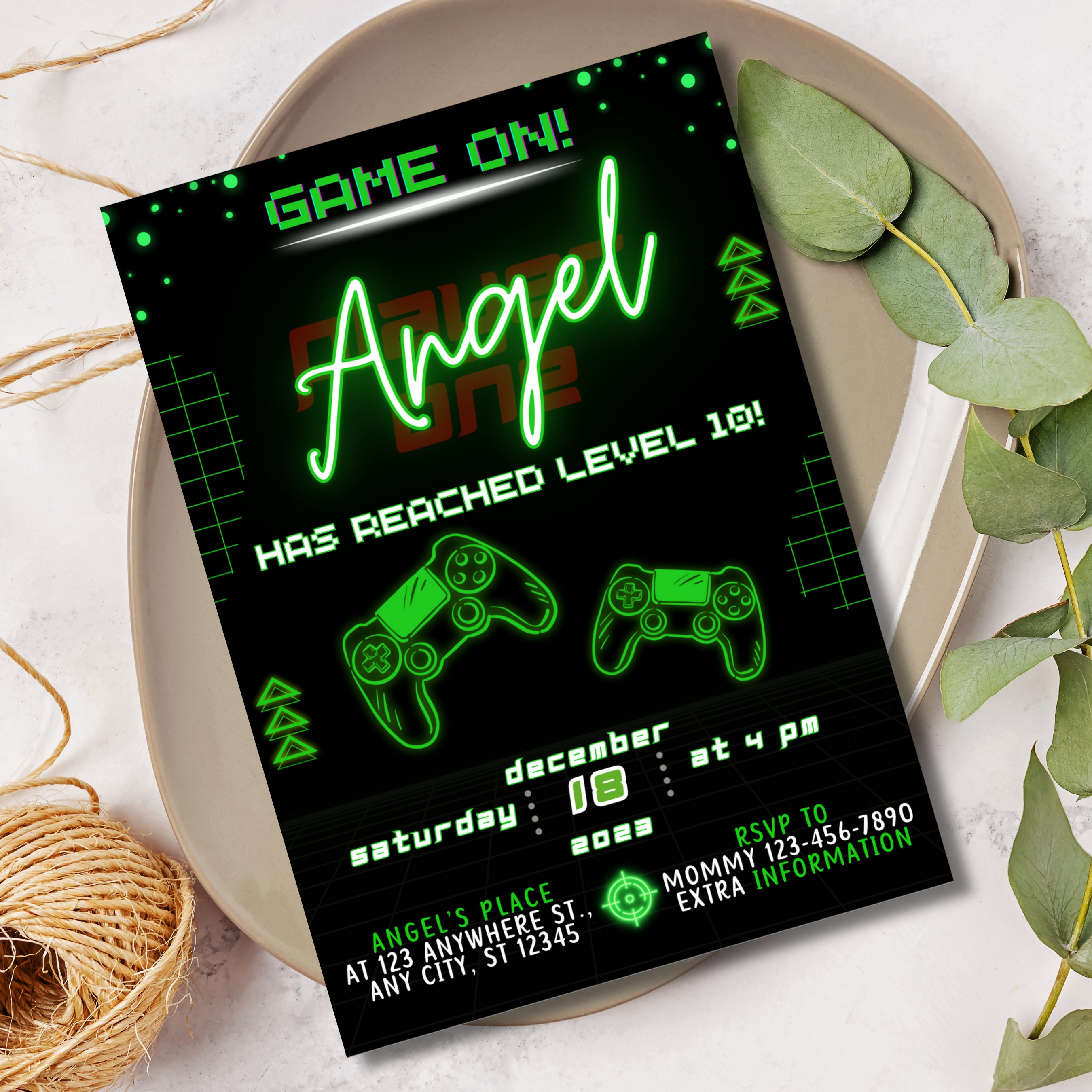 Gamer Birthday Invite Video Game Party Gamer Party - Etsy
