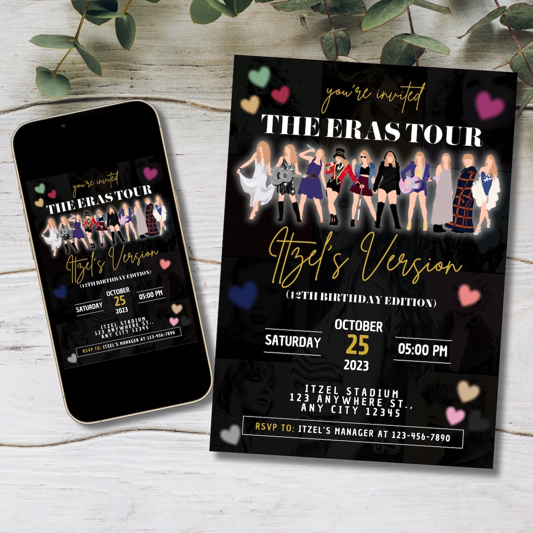 Digital Download | Eras Invitation | in My Birthday Era | Digital ...