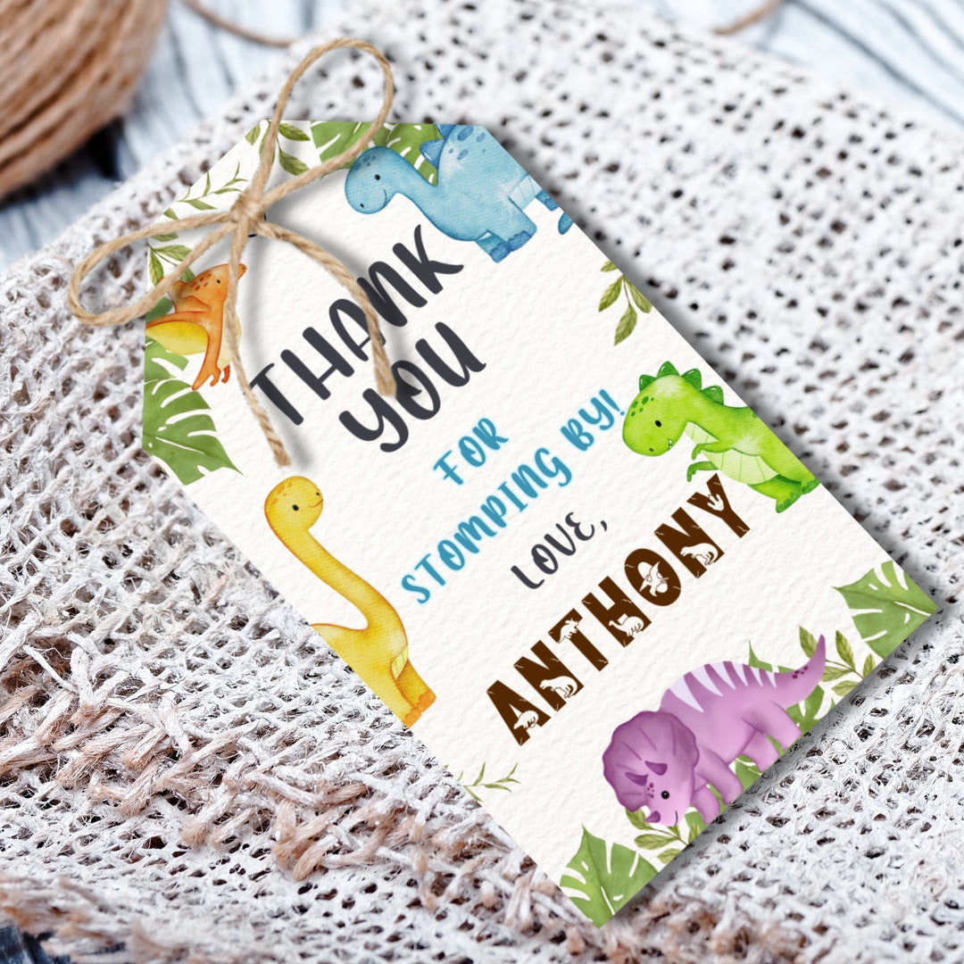 Instant Download | Dinosaur Birthday | Dinosaur Thank You Card ...