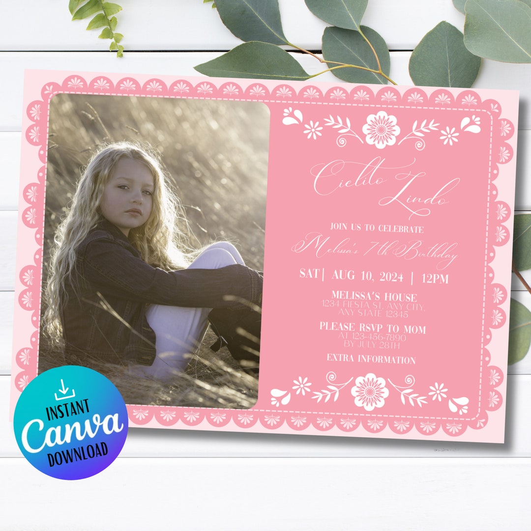 Cielito Lindo Invitation | Mexican Barro Invite | Papel Picado ...