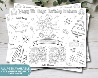 Digital Princess Coloring Pages for Kids Fun Activity - Etsy