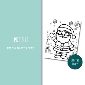 Printable Christmas Advent Calendar Coloring Pages: Fun Kids Activity ...