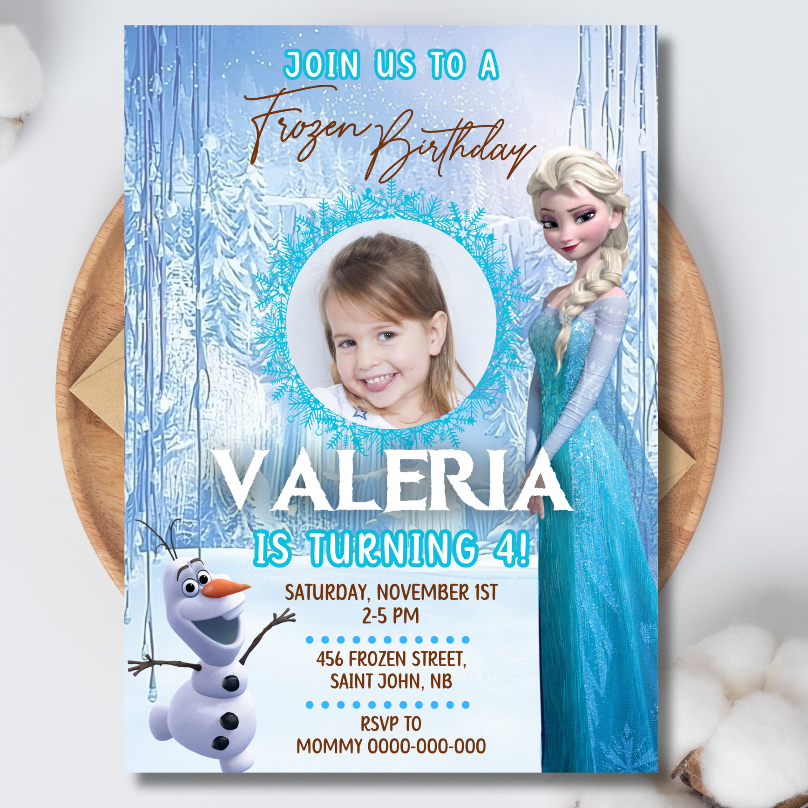 Editable Frozen Birthday Invitation Template Elsa Birthday - Etsy Australia