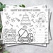 Construction Coloring Pages Party Activity Placemat - Etsy