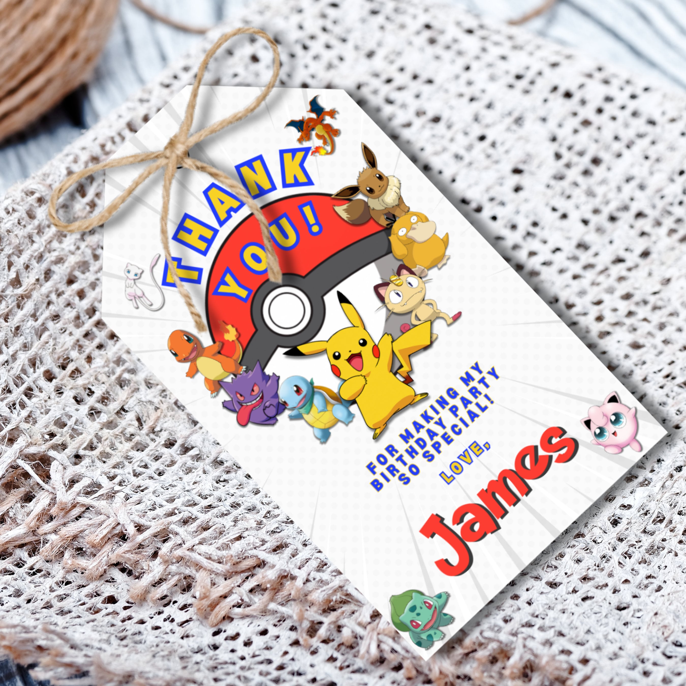 Printable Pokemon Thank You