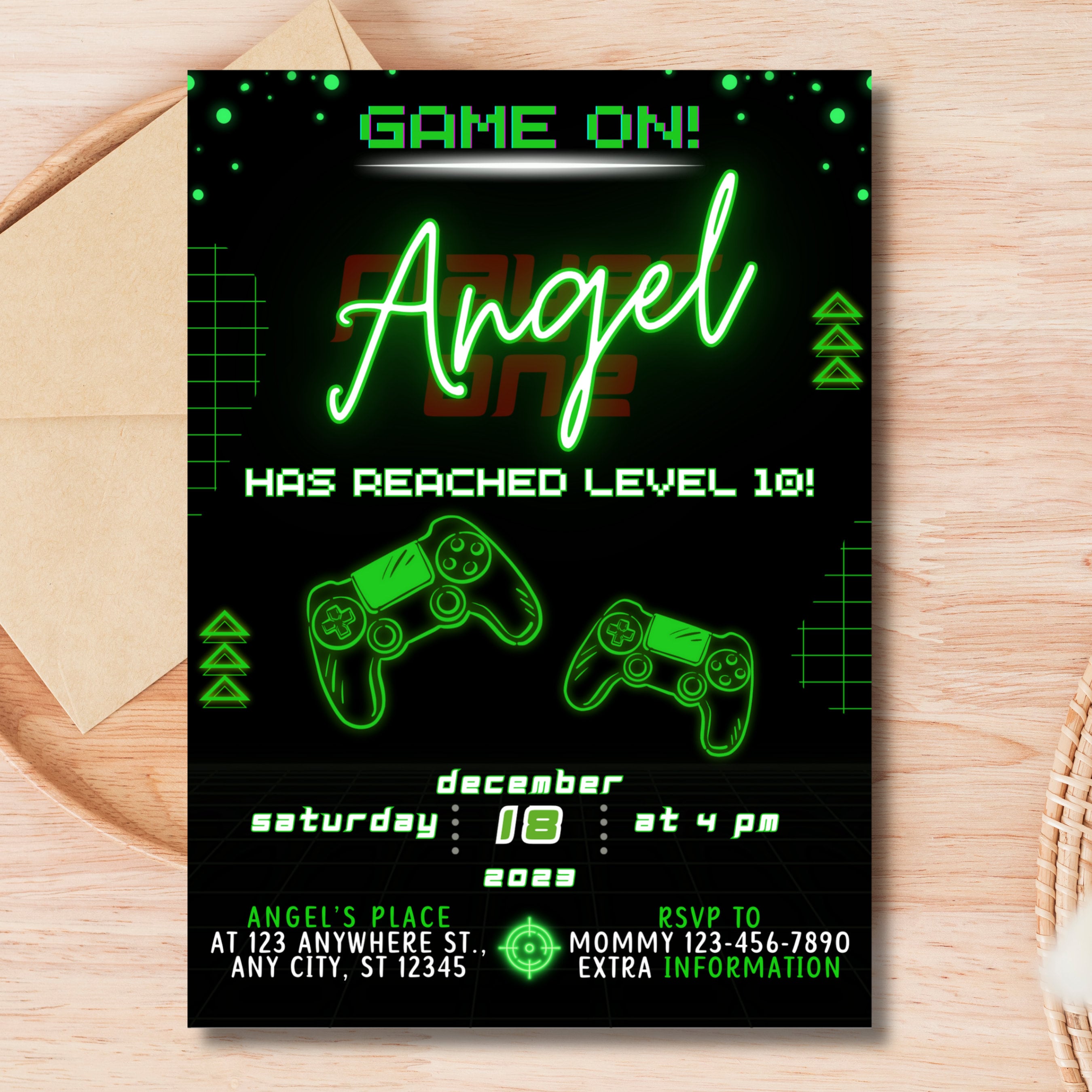 Gamer Birthday Invite Video Game Party Gamer Party - Etsy