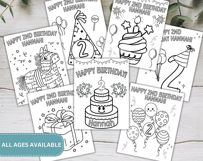 Printable Birthday Coloring Pages, Birthday Party Coloring Sheets ...