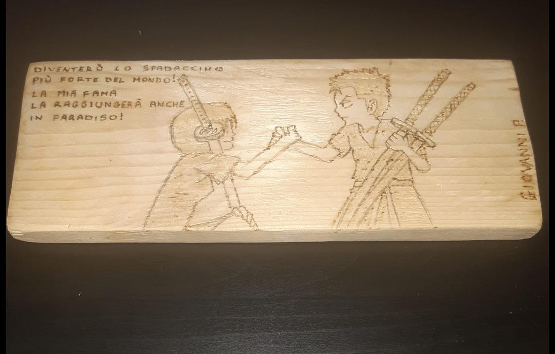 Wood Pyrography - One Piece Fan Art | Handmade Engraving | Geek Otaku ...