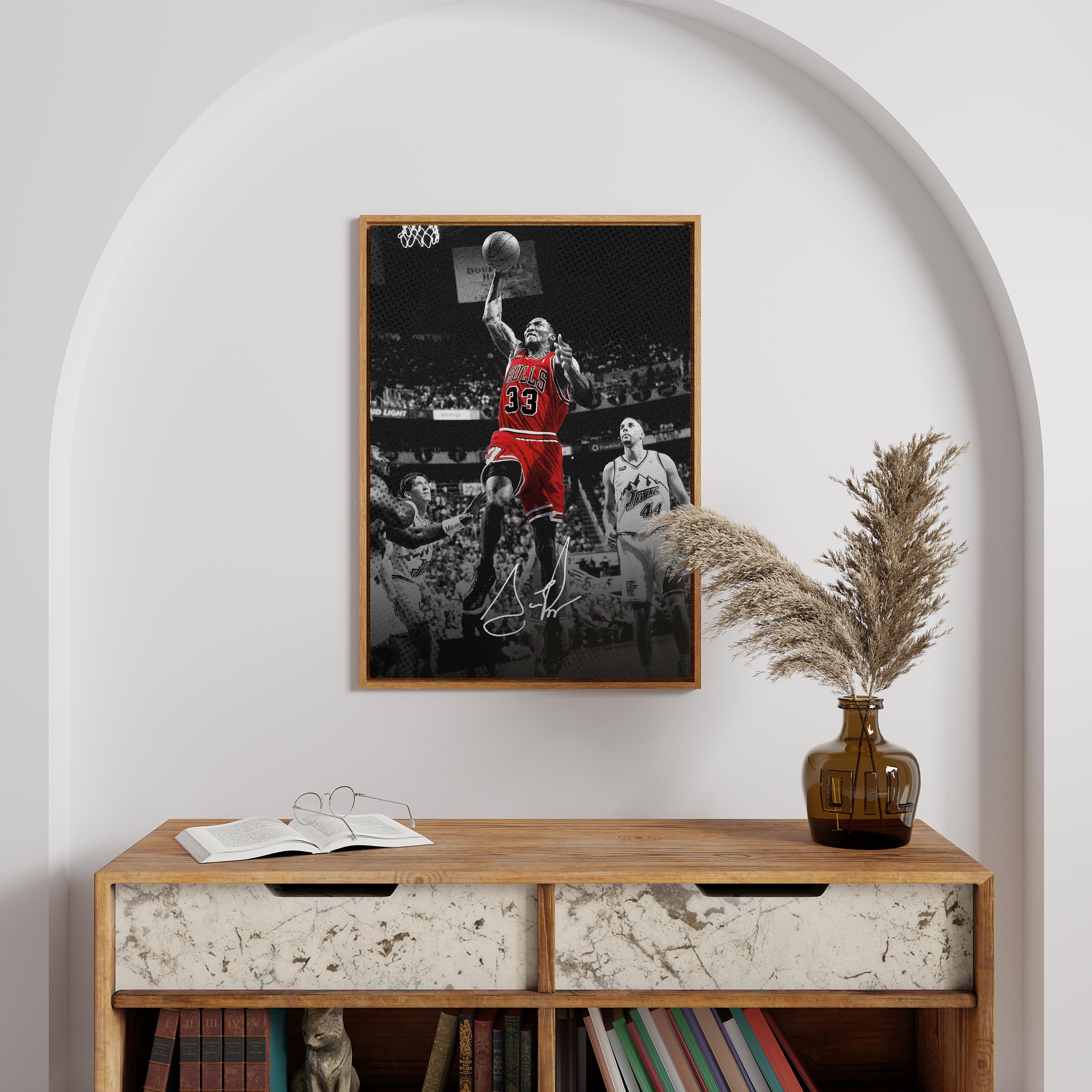 Michael Jordan, Scottie Pippen, Dennis Rodman Signed Poster Set ...