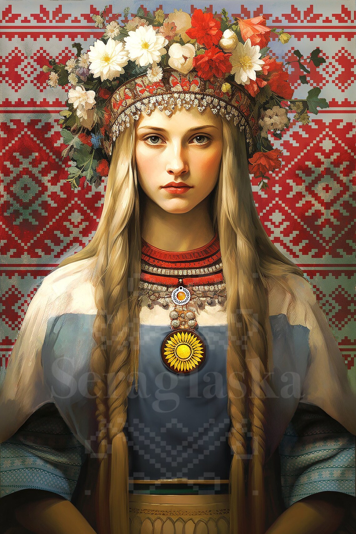 Slavic Goddess Lada Portrait: Vintage Mythology Art (digital Download ...