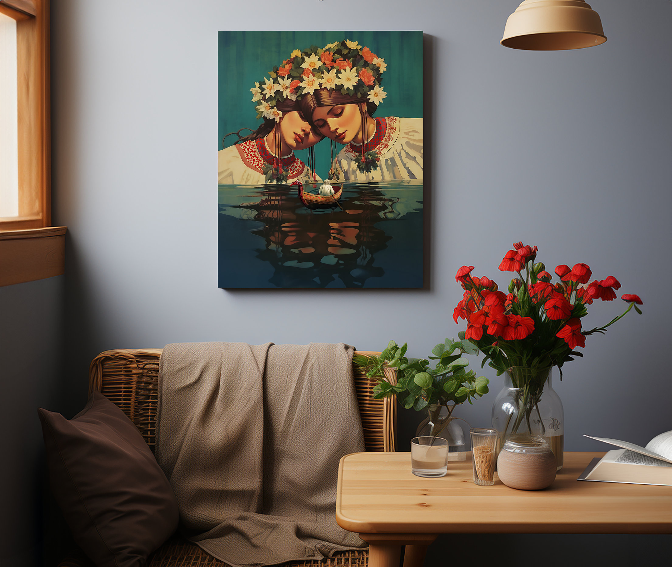 Slavic Art Print: Rus Maidens, Vintage Folk Art (digital Download) - Etsy