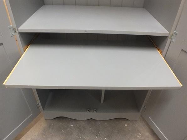 Chase Painted Hideaway Computer Cupboard With Reclaimed Top- Bespoke ...