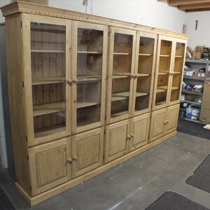 Chase Pine Range 6 Door Glazed Library Unit- Bespoke Sizes & Colours ...