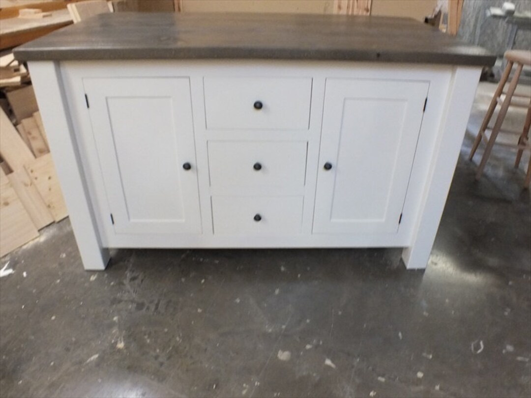 Buckingham Painted Kitchen Island Breakfast Bar Bespoke Colours & Sizes ...