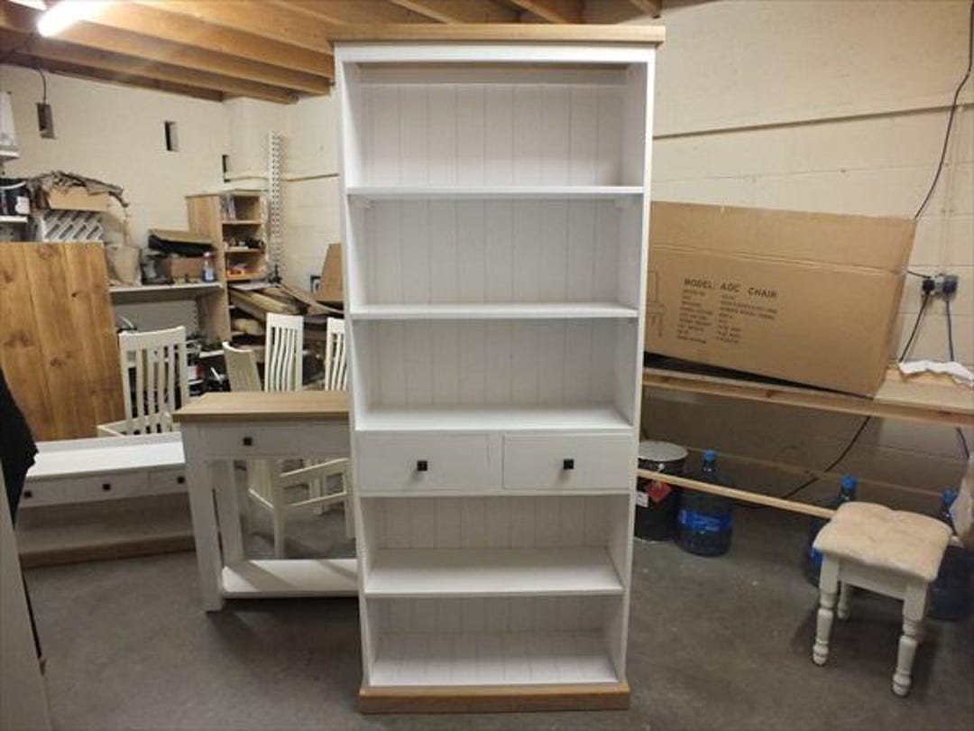 Buckingham Painted 2m Bookcase With Drawers- Bespoke Sizes & Colours ...