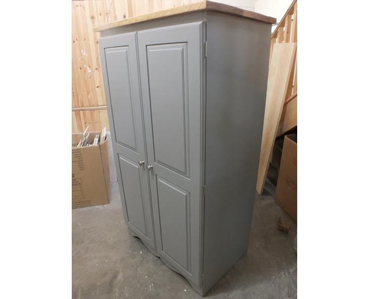 Chase Painted Hideaway Computer Cupboard With Reclaimed Top- Bespoke ...