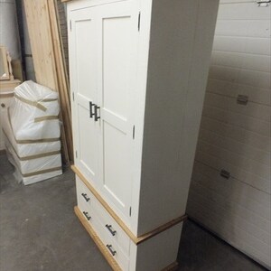 Shabby Painted 2 Drawer Linen Cupboard, Rustic- Bespoke Sizes & Colours ...