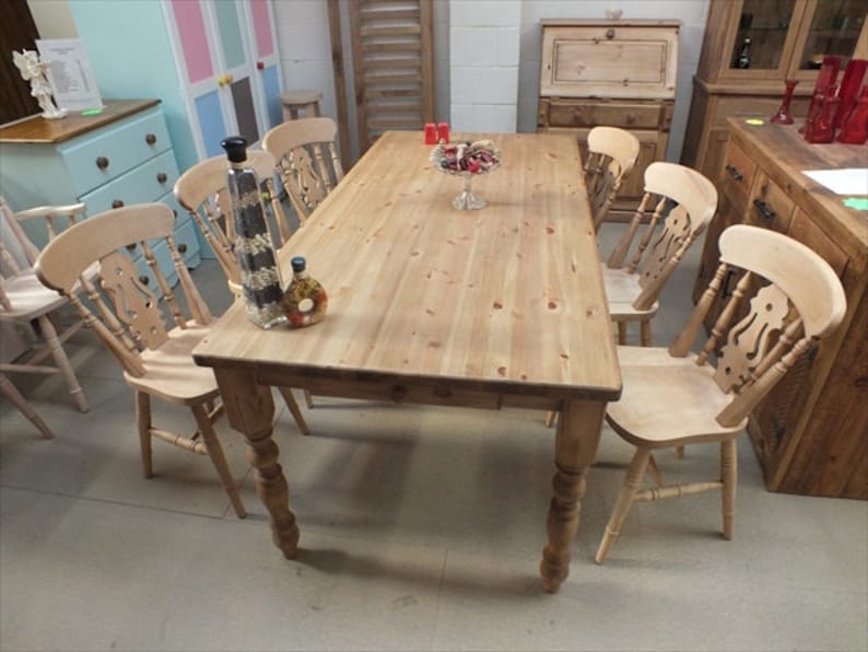 Farmhouse Pine 6' X 3' Dining/ Kitchen Table - Bespoke Colours & Sizes ...