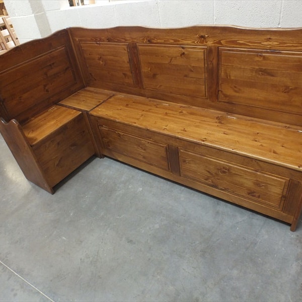 DIY Corner Banquette Bench With Flip up Storage Plan, Banquette Seating, Corner Bench, Indoor ...