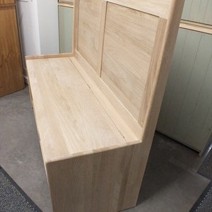 00% Solid Oak 4ft Shaker Style Monks Bench- Bespoke Sizes & Colours Available - Etsy UK