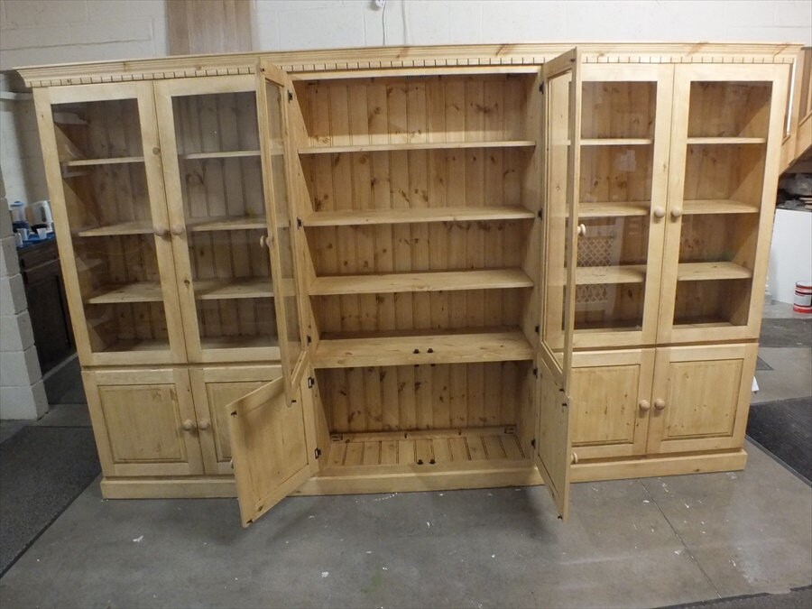 Chase Pine Range 6 Door Glazed Library Unit- Bespoke Sizes & Colours ...