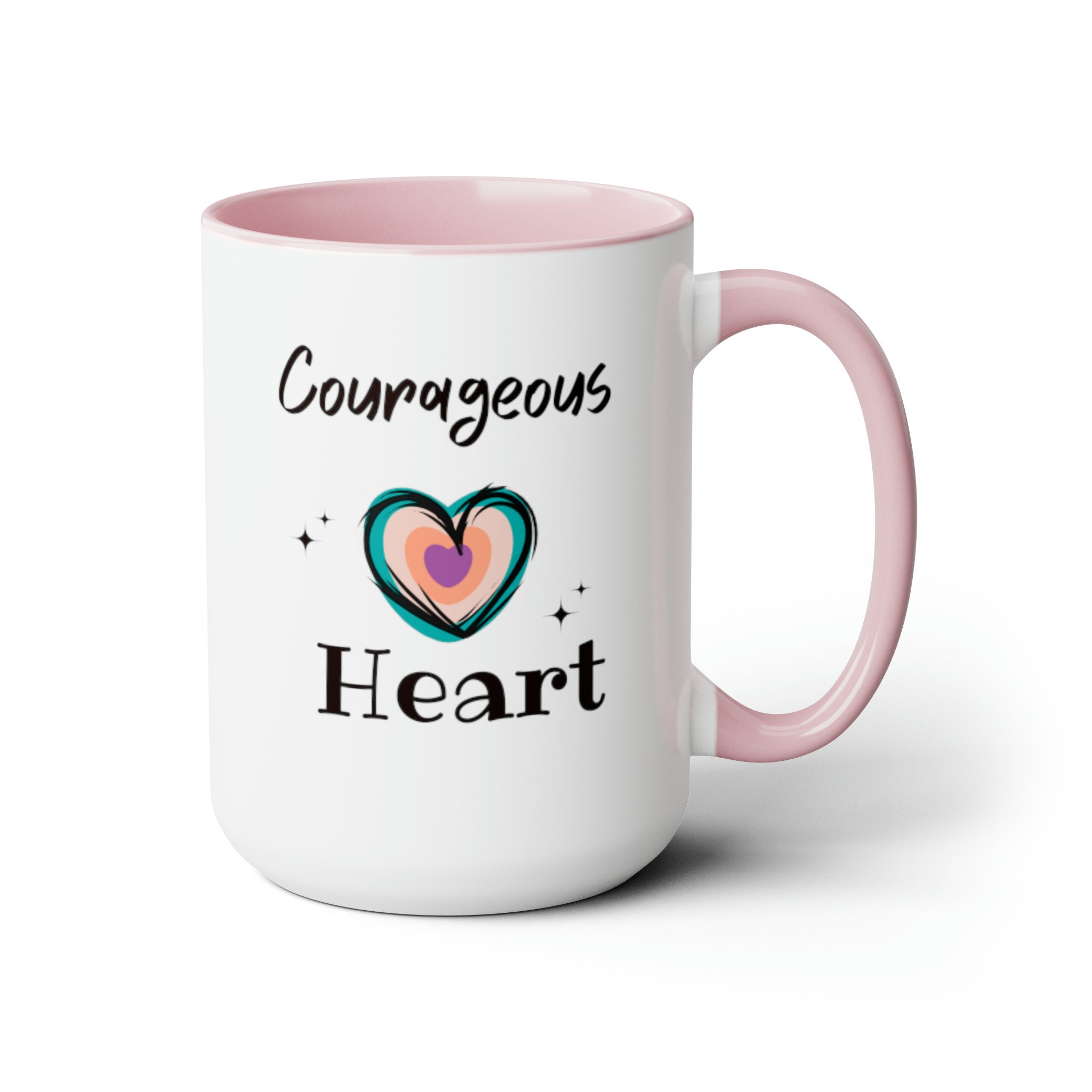 Courageous Heart Positive Affirmation Dual-tone Coffee Mugs - Etsy