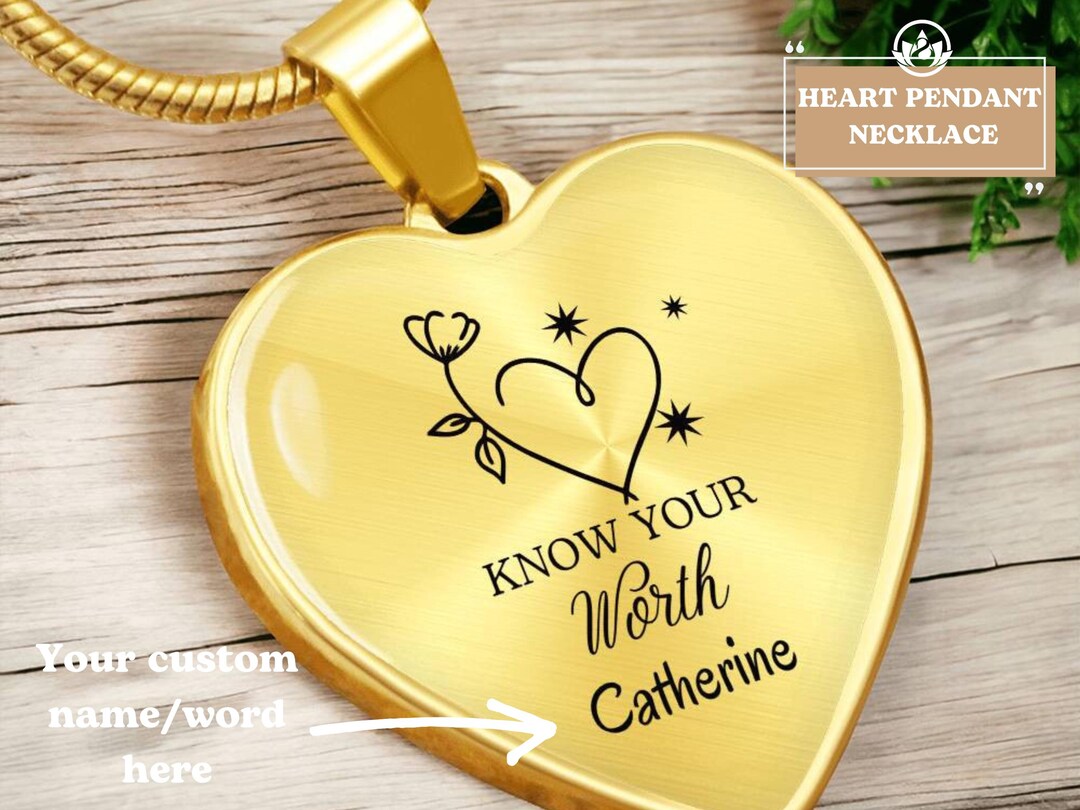 Know Your Worth Necklace-self Care Necklace/empowerment Jewelry ...