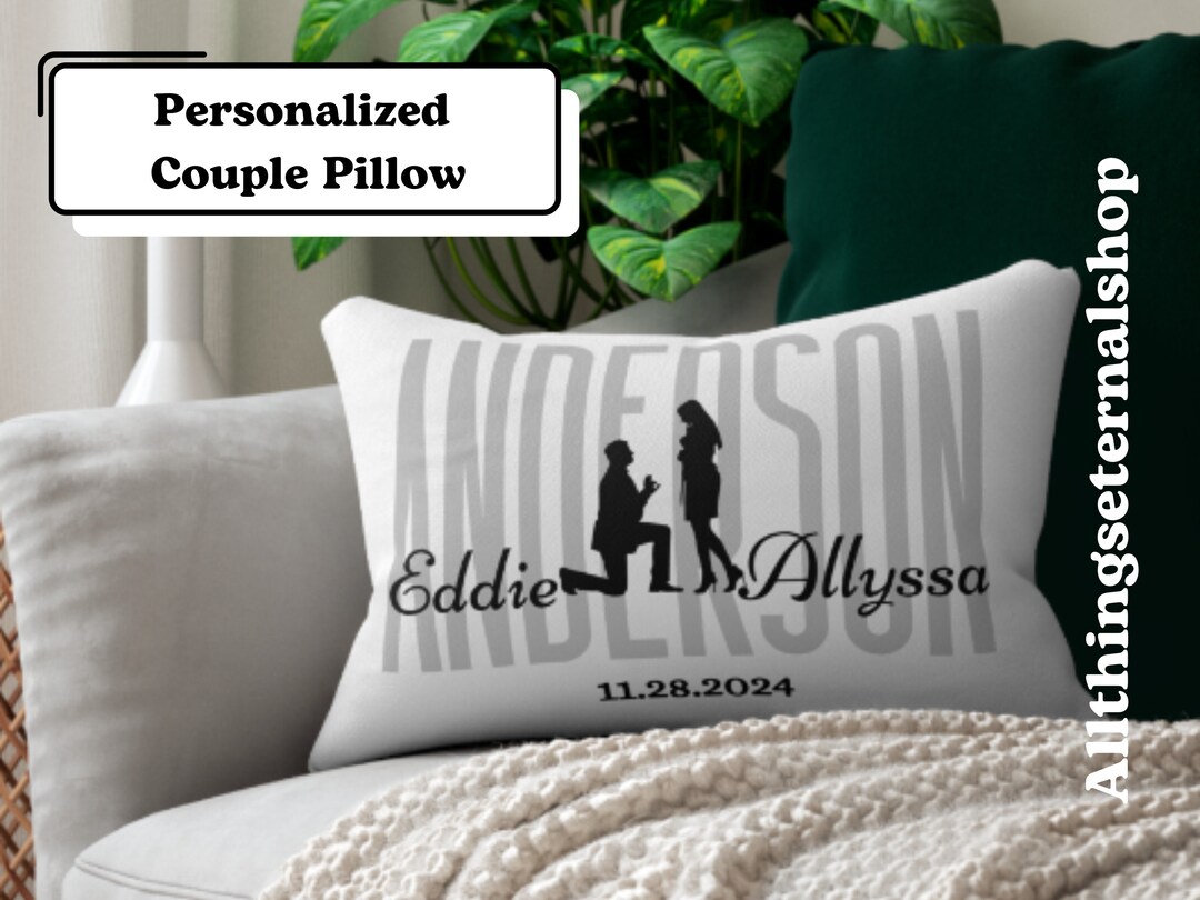 Personalized Wedding Pillow for Bride and Groom - Unique Wedding Pillow ...