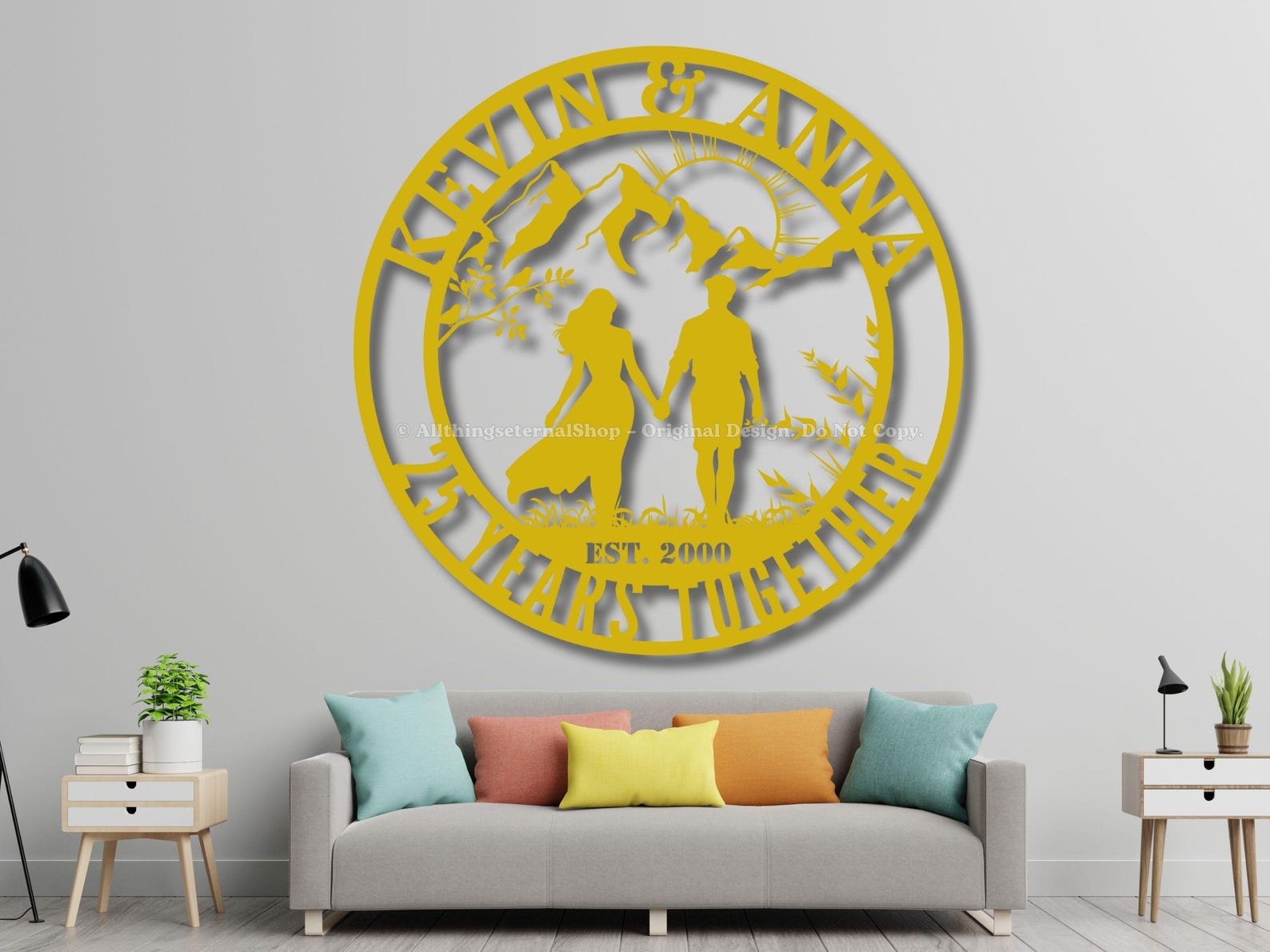 Anniversary Metal Sign-personalized 25th Wedding Gifts for Couples ...