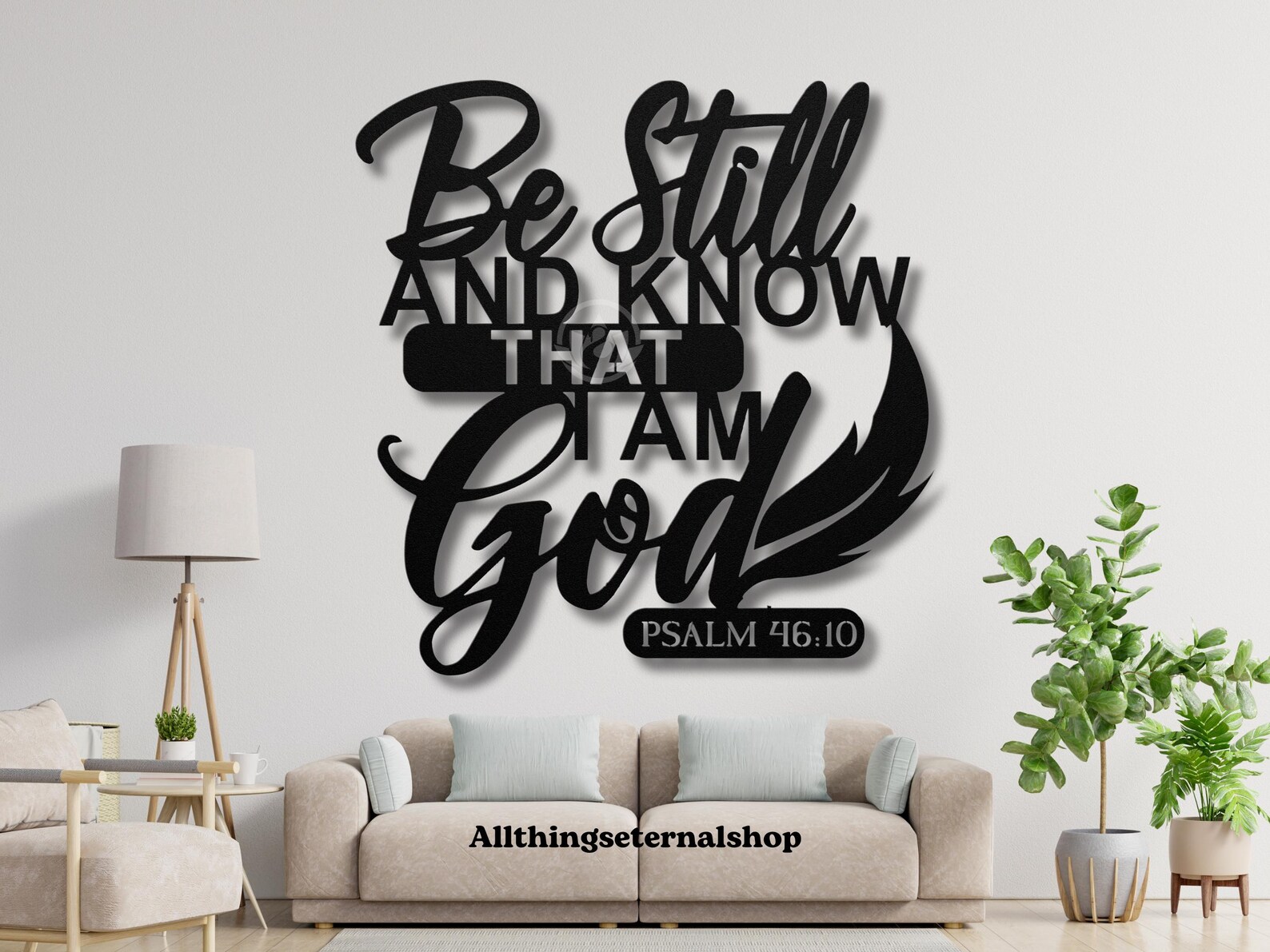 Be Still & Know Metal Wall Art - Psalm 46:10 Christian Home Decor ...