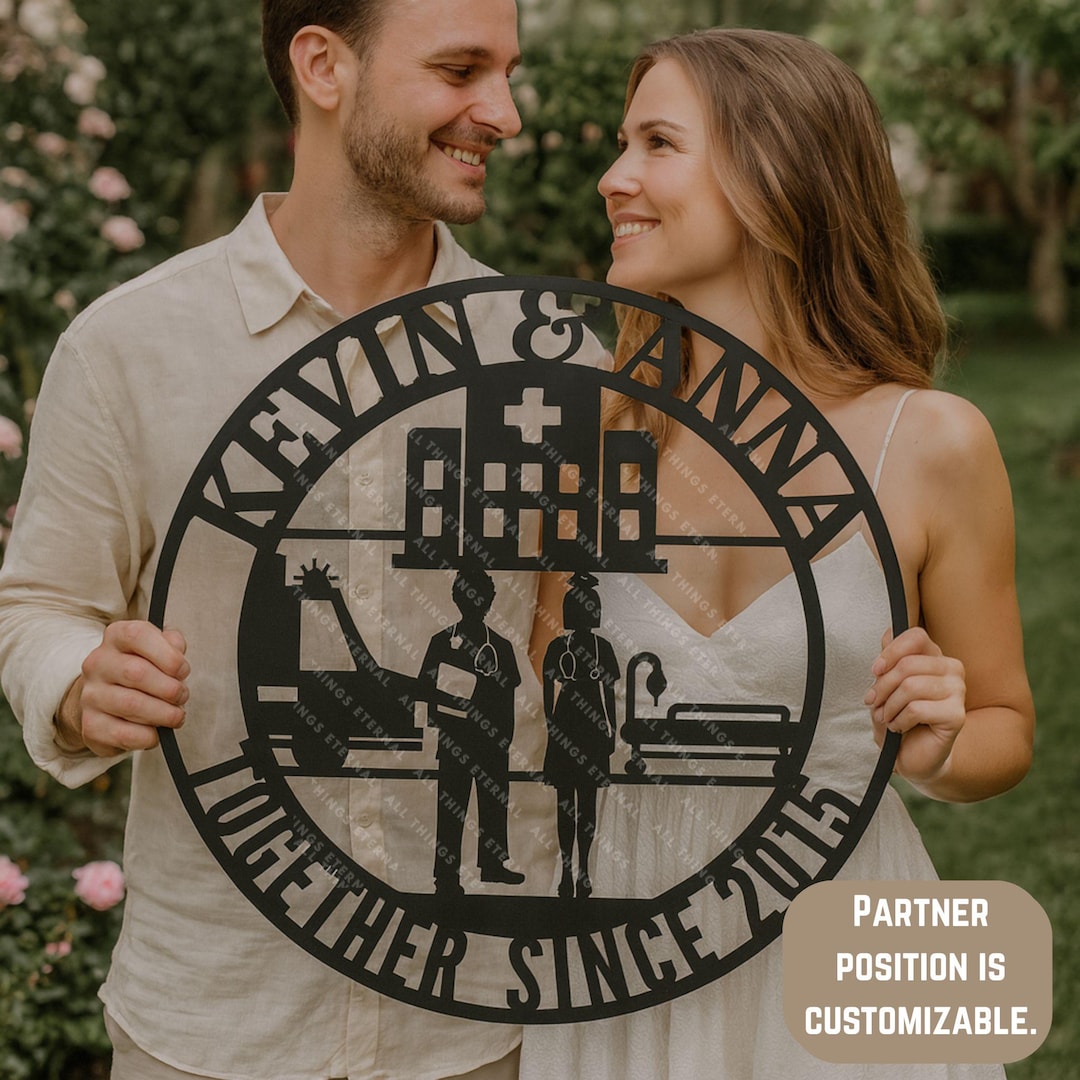 Personalized Doctor Couple Metal Wall Sign – Custom Medical Office ...
