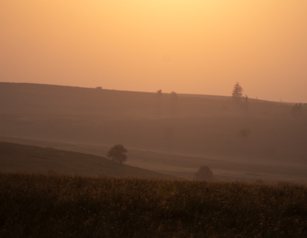 Golden Yellow Sunset Haze Peak District Countryside A4 Framed - Etsy UK