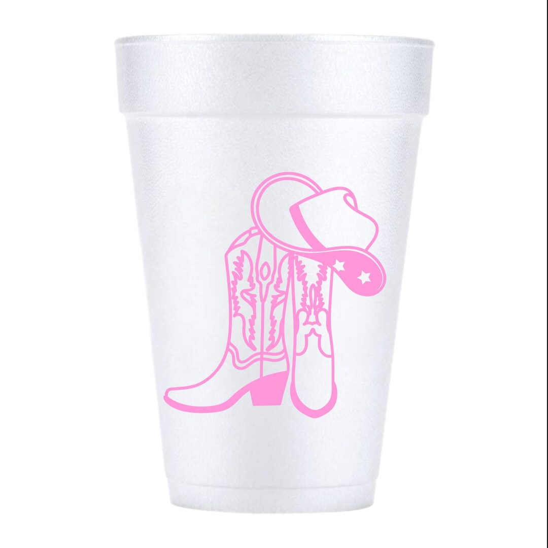 Cowgirl Boots Styrofoam Cups - Etsy