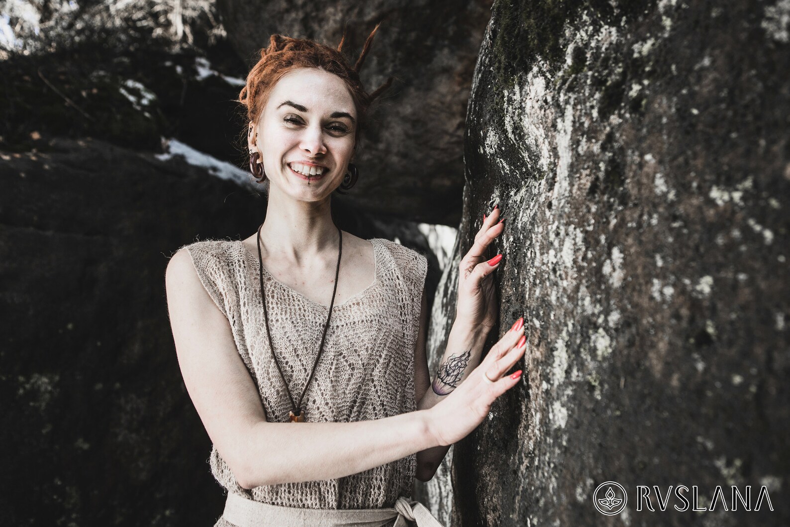 Hand Knitted Nettle Dress With Pattern - ECO FRIENDLY - Ruslana Eco ...