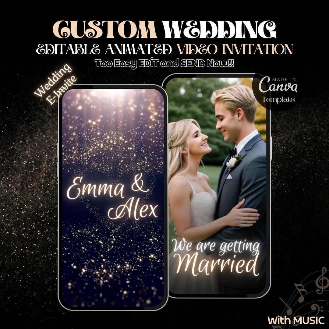 Wedding Video Invitation With Music, Digital Wedding Invitation ...