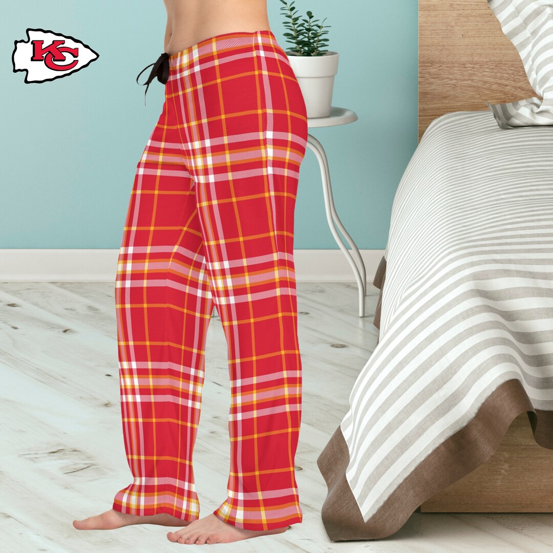 Kansas City Chiefs Colored Plaid Pajama Pants-relax in Comfort-perfect ...